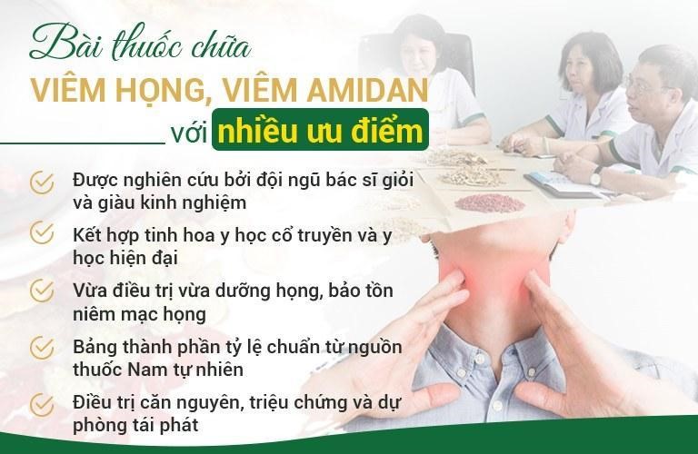 Bài thuốc chữa viêm họng, viêm amidan bằng Đông y kết hợp uống và ngậm