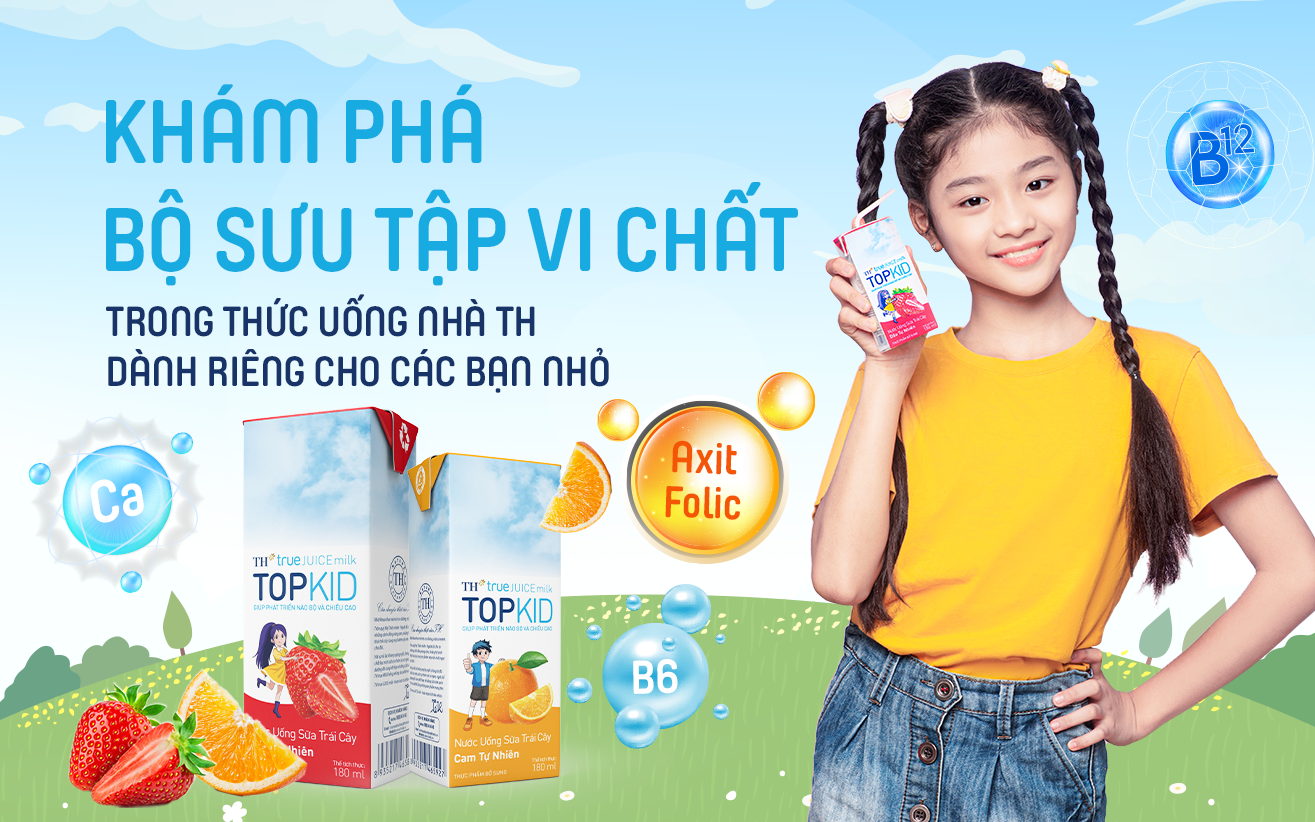 Khám phá bộ sưu tập vi chất trong nước uống sữa trái cây TH dành cho trẻ em