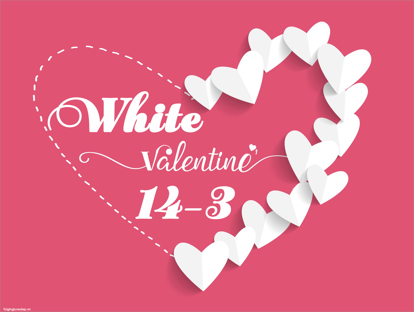 Mẫu đẹp Thiệp Valentine trắng cao cấp để tặng người thân yêu