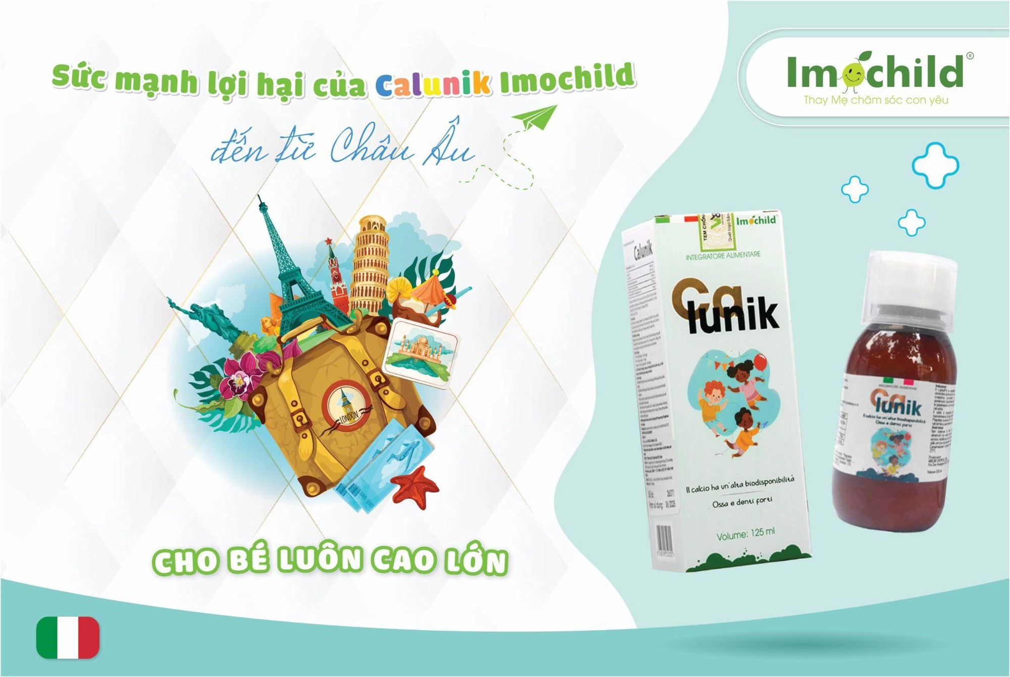 Canxi sinh học thế hệ mới từ Châu Âu giúp tăng chiều cao vượt trội