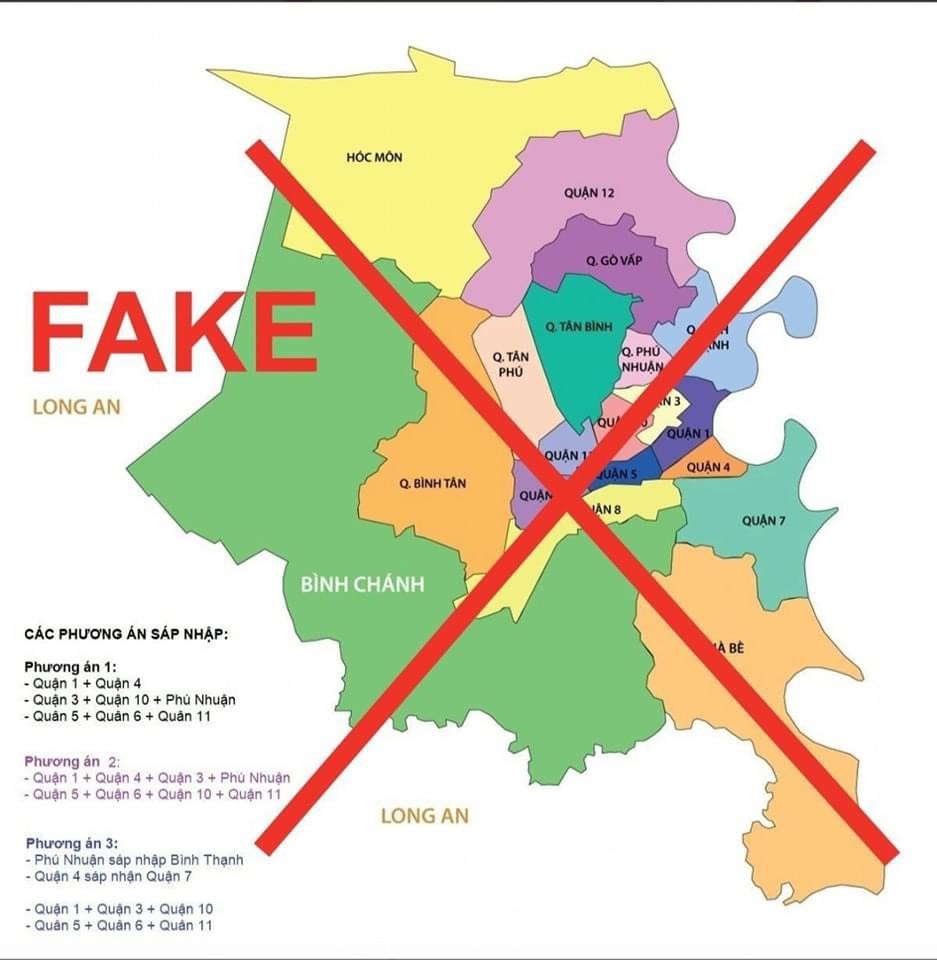 Các phương án sáp nhập 6 quận TP.HCM trên mạng xã hội là không chính xác