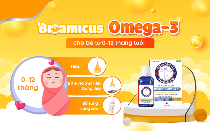 BioAmicus Omega-3 cho trẻ - Hướng dẫn bổ sung đúng chuẩn