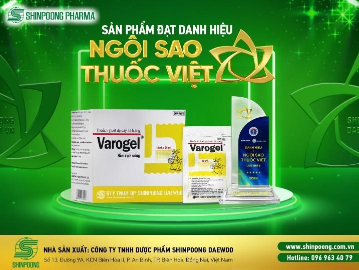 Ngôi sao thuốc Việt lần 2 tiếp tục vinh danh sản phẩm của Shinpoong Pharma