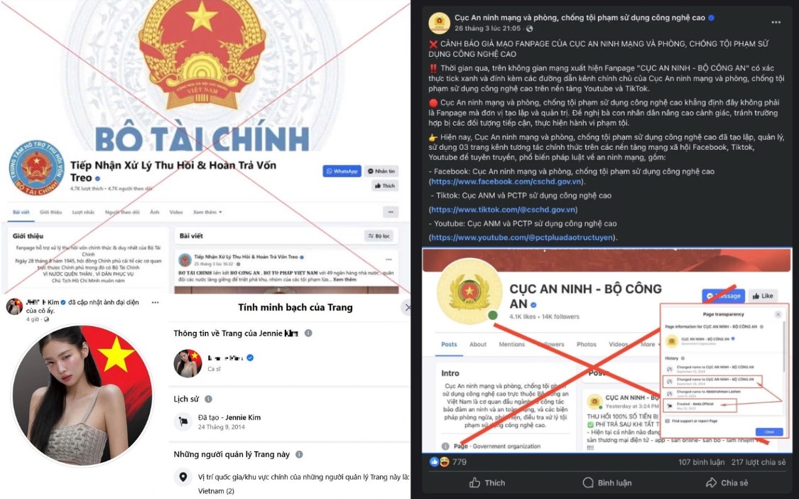 Cảnh báo lừa đảo từ những tài khoản facebook có tick xanh