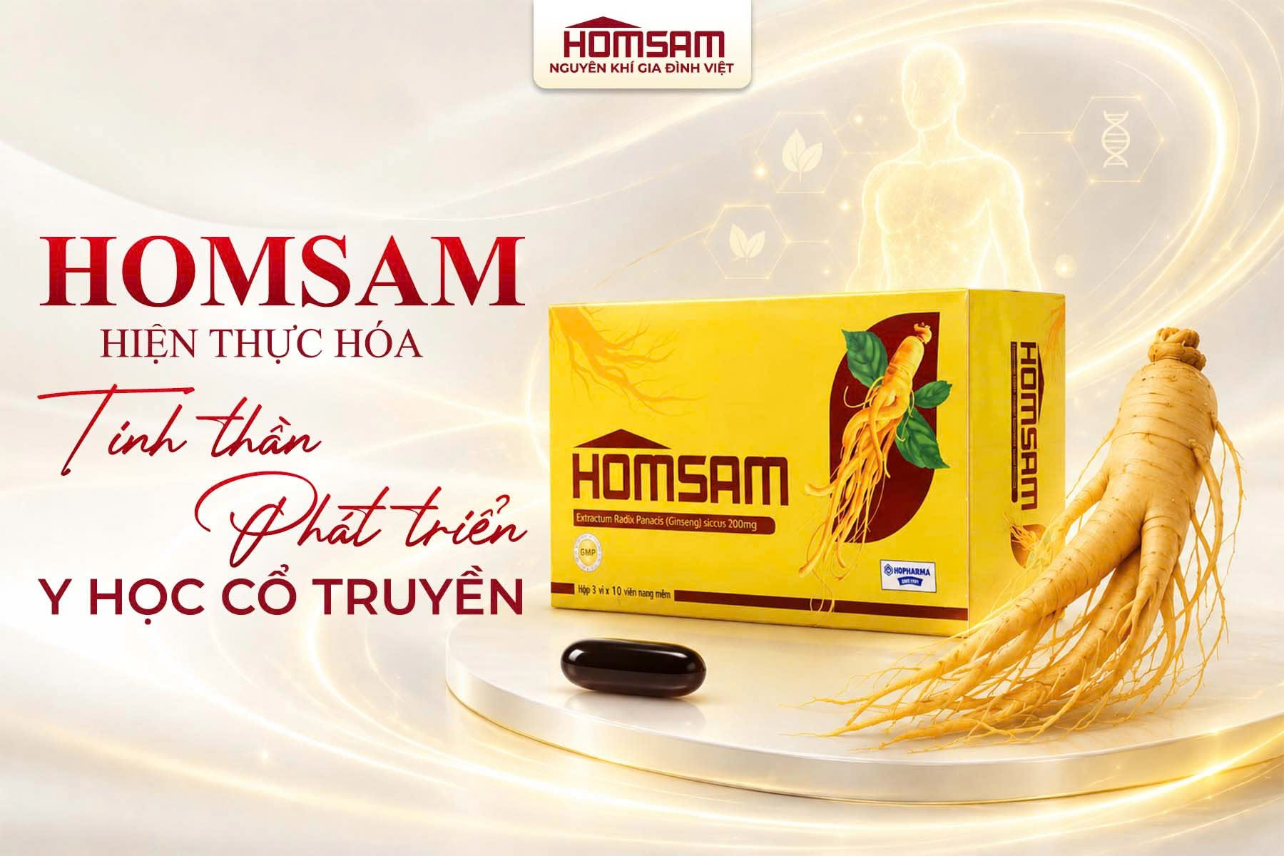 Homsam, nhân sâm đăng ký dạng thuốc