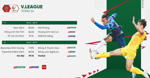 Lịch thi đấu V-League 2022 vòng 24: Nước rút căng thẳng