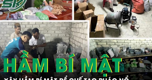 Xây hầm bí mật có khóa điện tử để sản xuất pháo trái phép