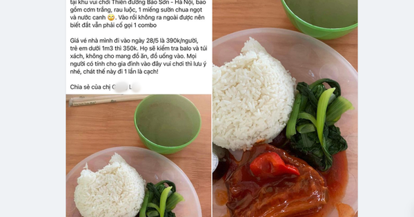 Tranh cãi suất cơm sườn 120.000 đồng chỉ có 1 miếng sườn tại khu vui ...