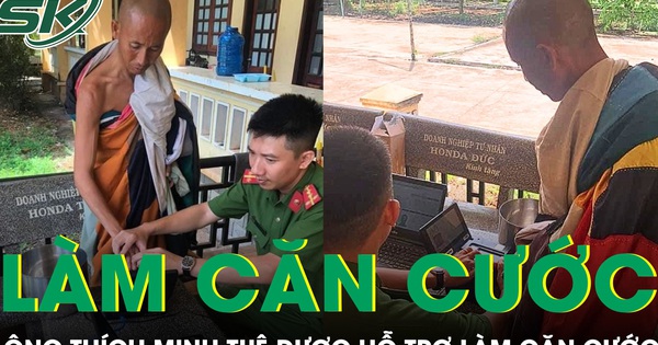 Ông Thích Minh Tuệ được hỗ trợ làm căn cước công dân sau khi dừng hành khất